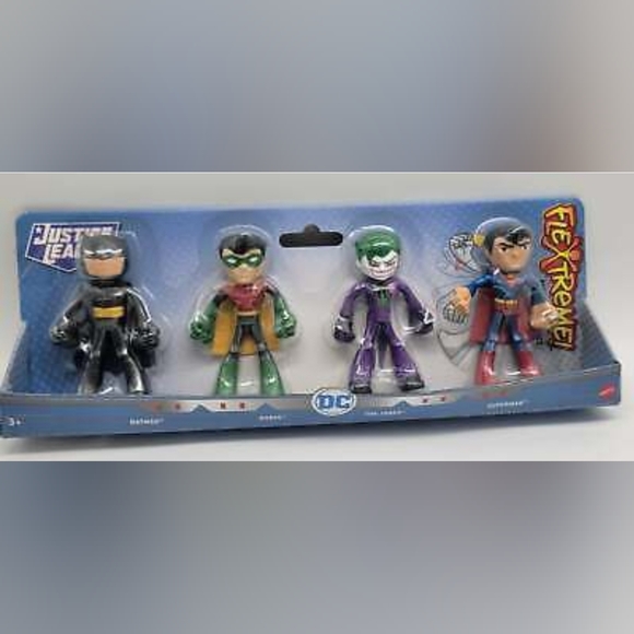 Mattel | Toys | Dc Kids Justice League Flextreme Bendables Figures ...